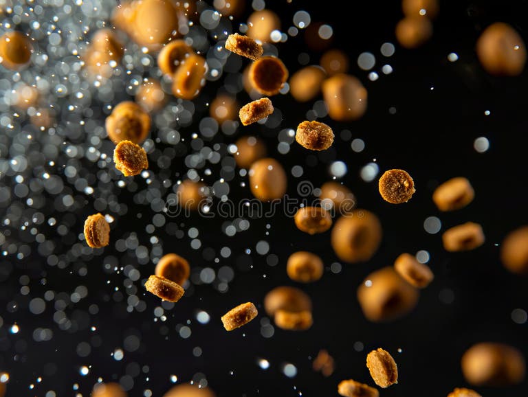 A Close Up of Some Brown Sugar Falling into the Air Stock Photo - Image ...