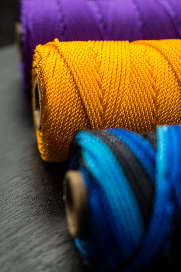 Close Up of Some Different Colorful Rolls of Thread Stock Image - Image ...