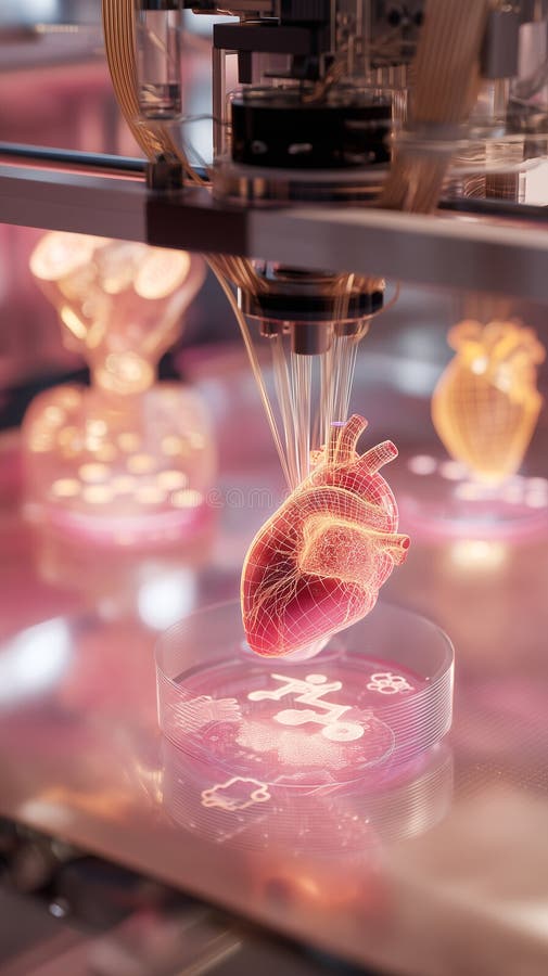 Close-up of a Sophisticated 3D Printer Actively Fabricating a Detailed ...