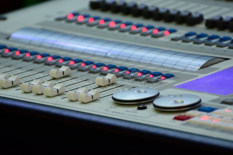 Sound equalizer in studio stock photo. Image of production - 107567158
