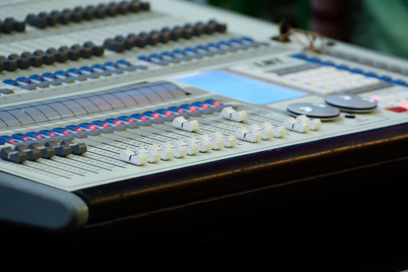 Sound equalizer in studio stock photo. Image of production - 107567370