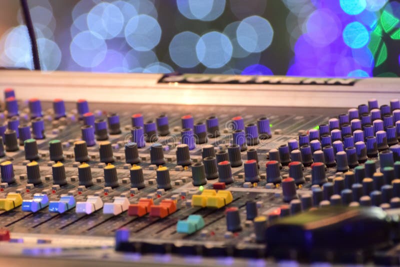 Sound equalizer in studio stock image. Image of horizontal - 107568379