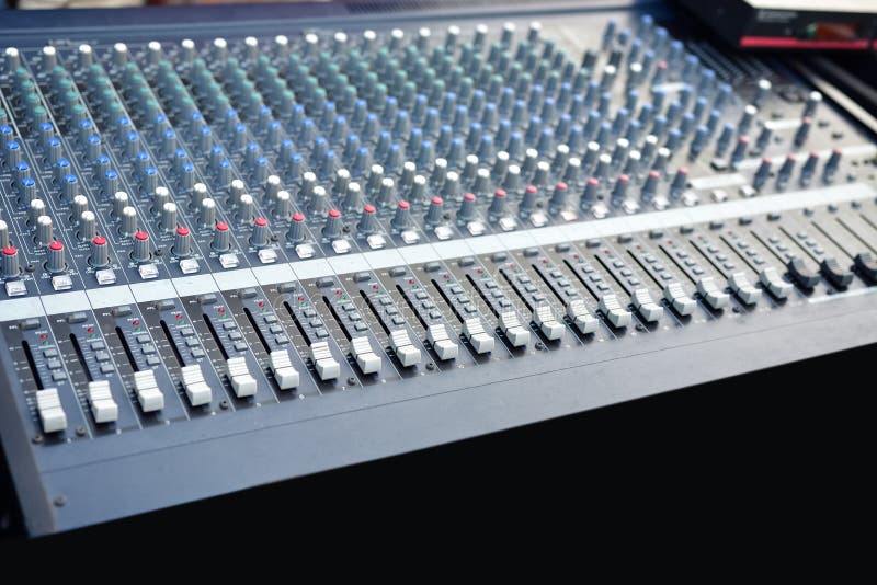 Sound equalizer in studio stock image. Image of noise - 107568589