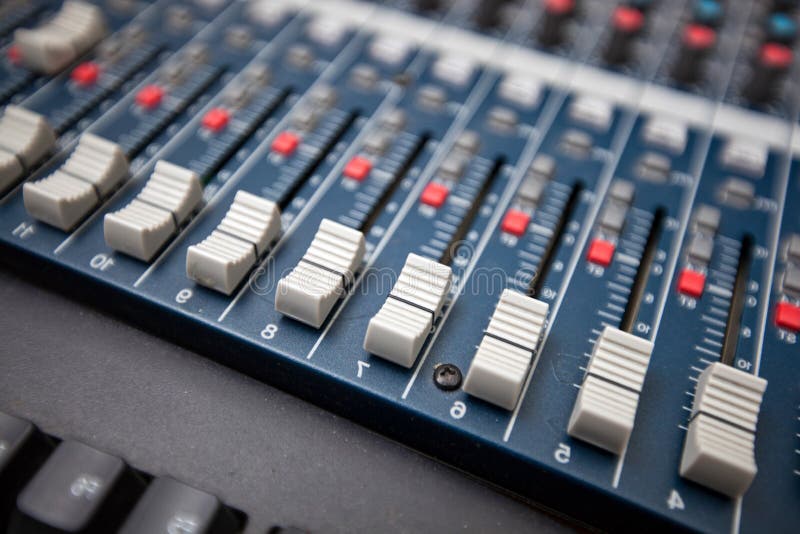 Close-up of Sound Recording Equipment in Television Studio Stock Image ...