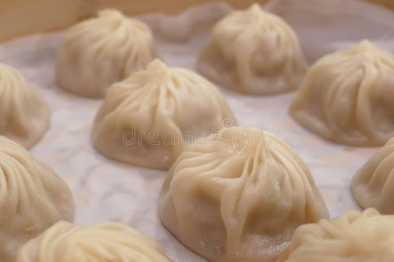 Close Up Soup Dumpling Buns Inside Restaurant Stock Image - Image of ...