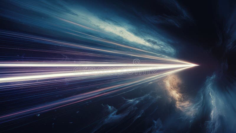 A Close Up of a Space Ship with Light Coming Out, AI Stock Photo ...