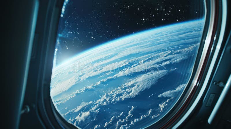 Close-up of a Space Shuttle S Cockpit Window Stock Illustration ...