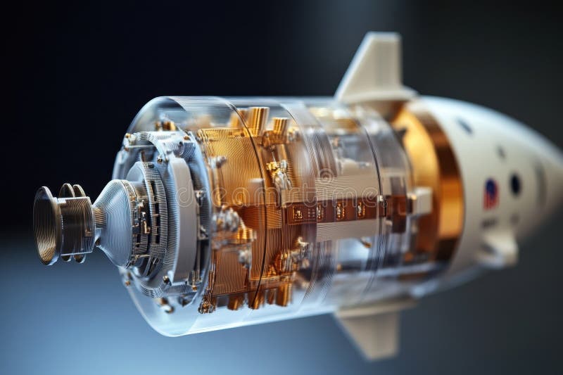 Detailed View of a Spacecraft Engine Showcasing Intricate Design ...