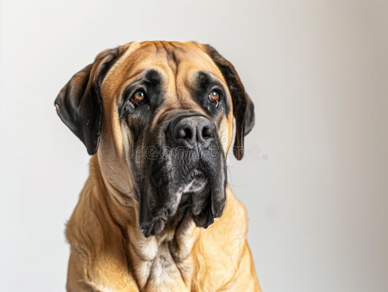 Close-Up of Spanish Mastiff with Vigilant Expression in Studio Stock ...