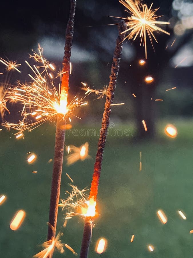 Sparklers stock photo. Image of pyrotechnics, summer - 283082936