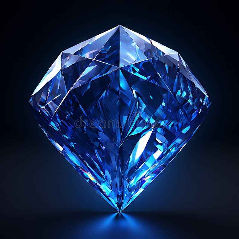 A Close-Up of a Sparkling Blue Diamond Stock Image - Image of expensive ...