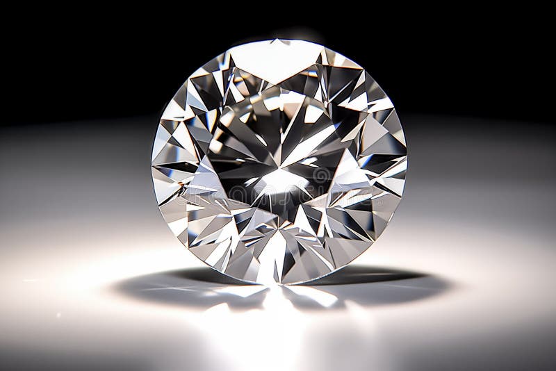 Close-up of a Sparkling Diamond, Reflecting Light with Clarity and ...
