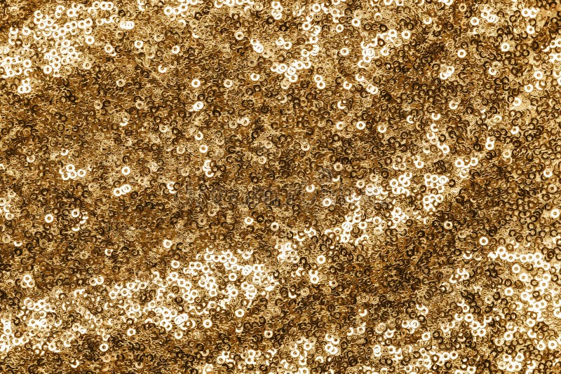 Sparkling Gold Sequins Textile Background. Stock Photo - Image of ...