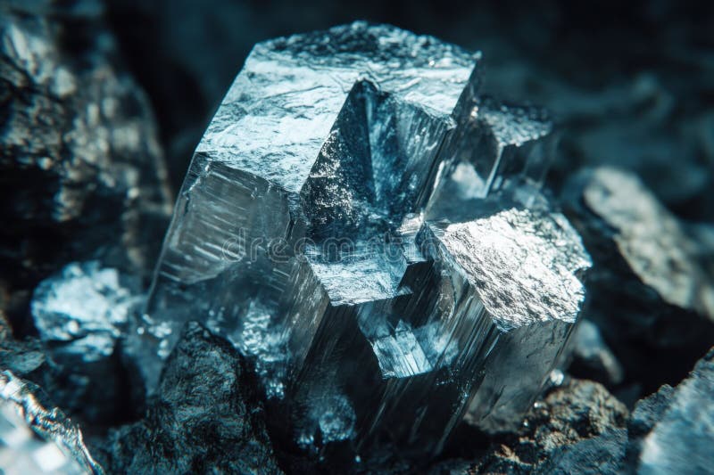 Close-Up of Sparkling Mineral Crystals Stock Photo - Image of ...
