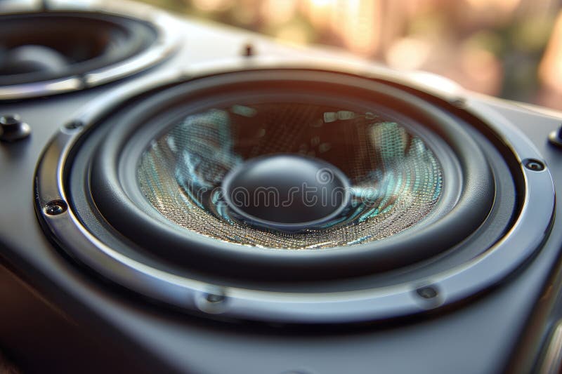 Close-up of a Modern Speaker S Woofer Cone Detail Stock Illustration - Illustration of acoustic ...