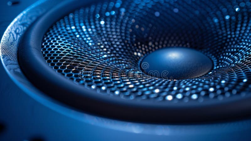 Close-up of a Speaker Cone and Mesh. Stock Image - Image of stereo ...
