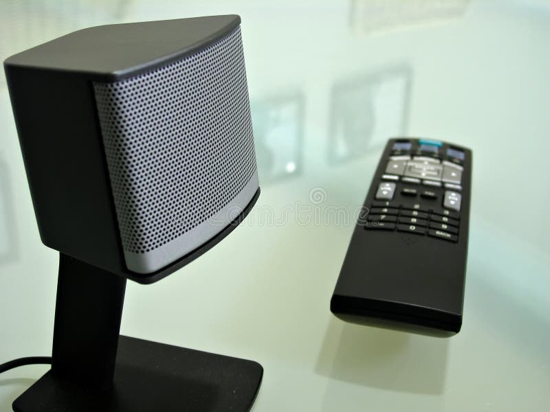Close Up of Speaker and TV Remote Stock Image - Image of closeup ...