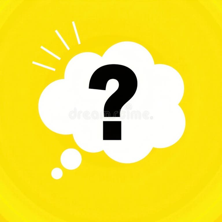 Close Up Speech Bubble with a Question Mark Stock Illustration ...