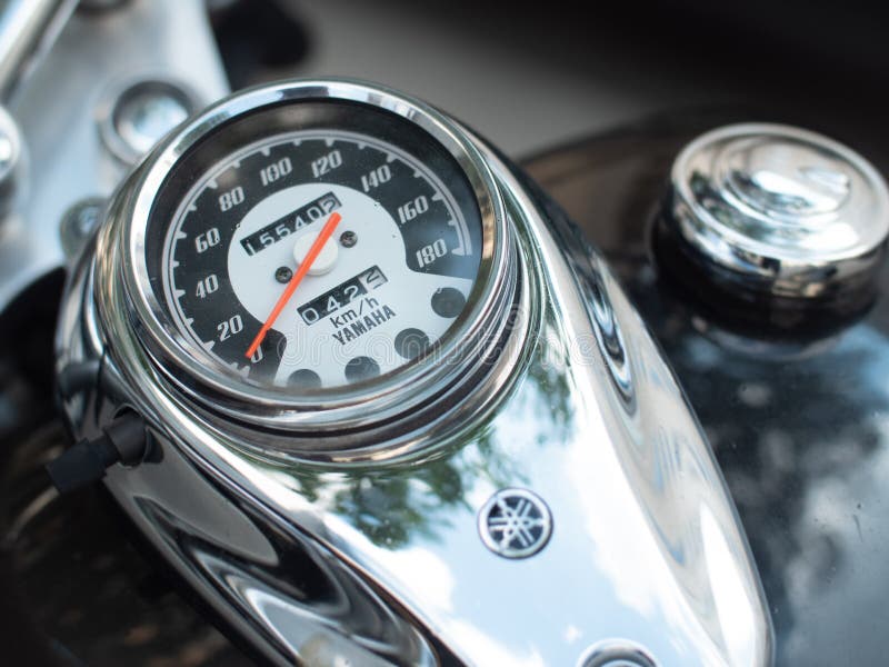Speedometer Of Motorcycle Indian Chief Vintage 2017 Close-up Editorial ...