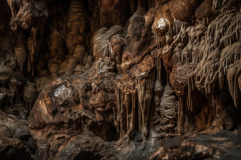 Close-up of Spelunking Formation, with Intricate Details Visible Stock ...