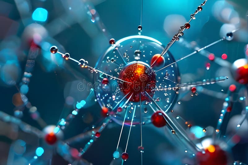 AI Generated-a Close Up of a Sphere with Many Small Spheres Surrounding ...