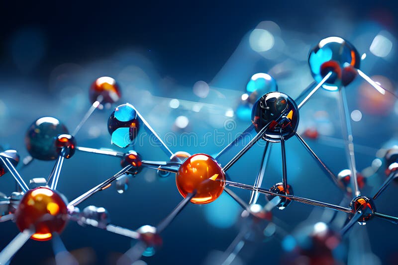 AI Generated-a Close Up of a Sphere with Many Small Spheres Surrounding ...