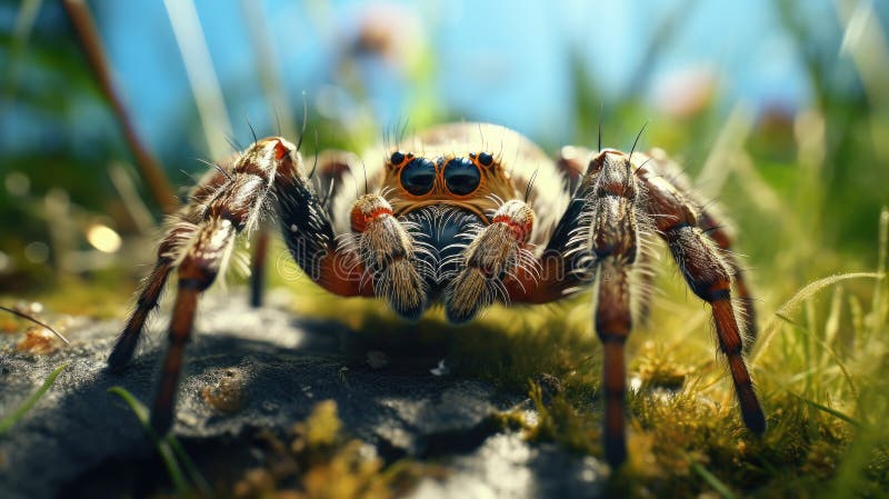 A close up of a spider stock illustration. Illustration of legs - 291991620