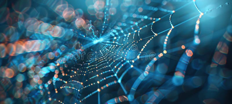 Intricate Spider Web Symbolizing Neural Networks in AI-Powered ...