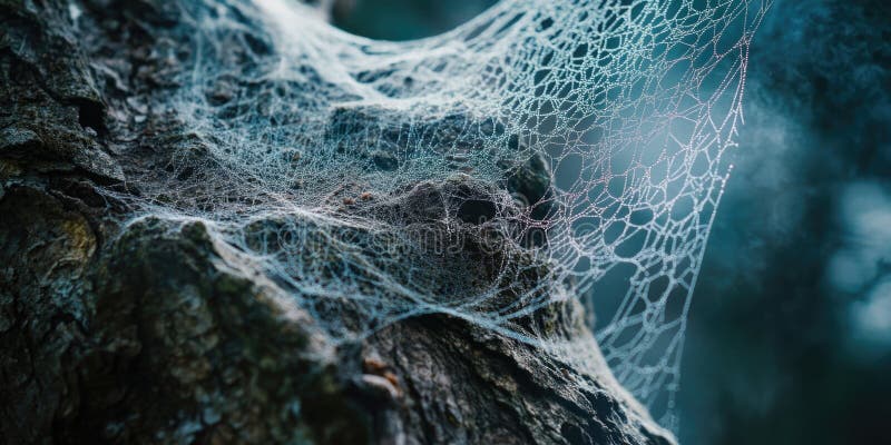 Spider web on tree stock photo. Image of spider, insect - 376679312