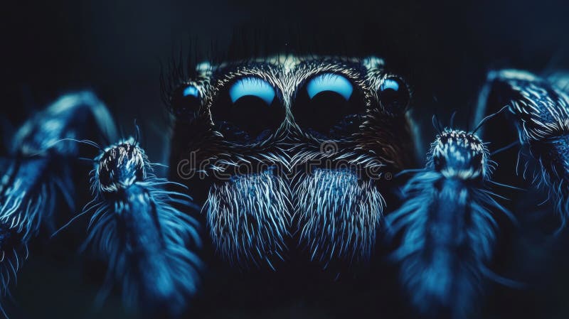 Close Up of a Spiders Face and Legs Stock Image - Image of fauna, face ...