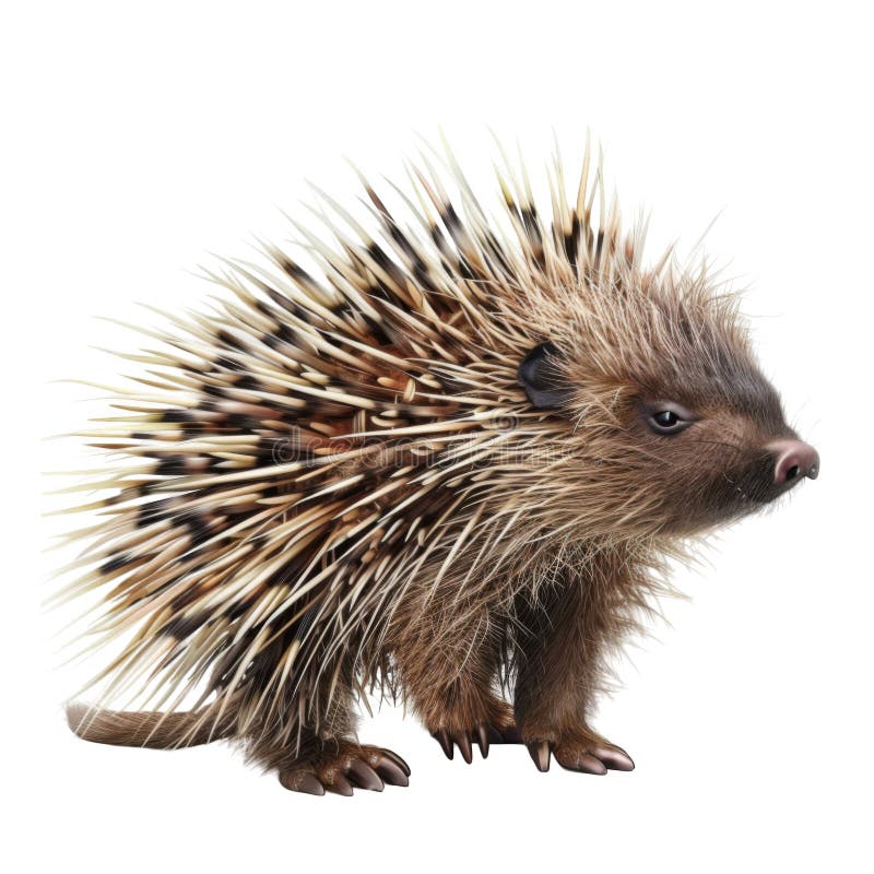 A Close-up of a Spiky Brown Porcupine with Sharp Quills Stock Image ...