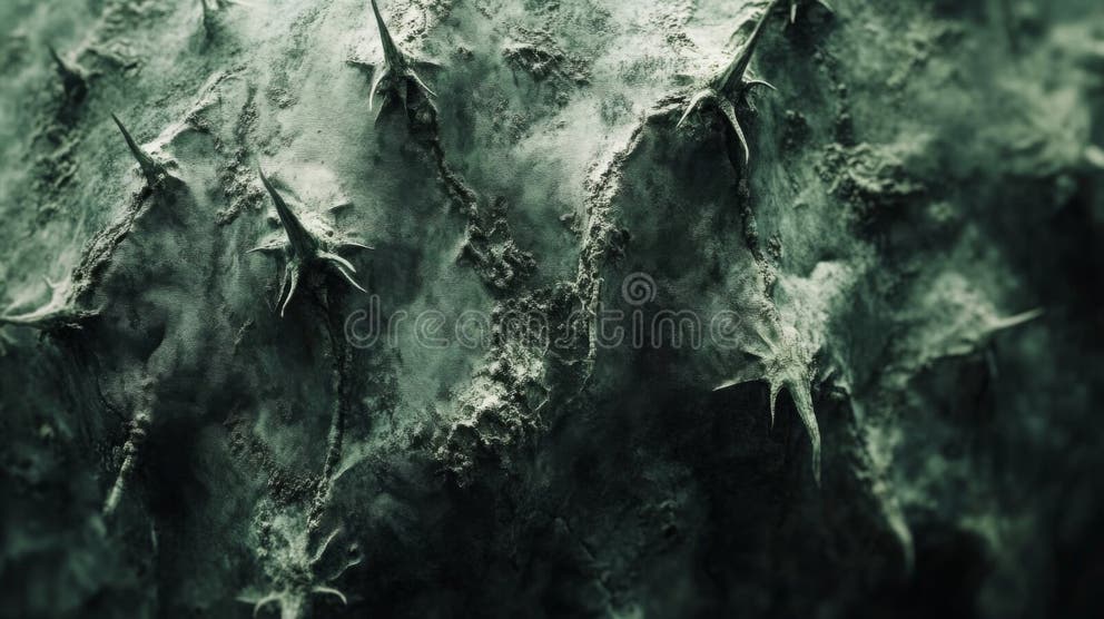 Close-Up of a Spiky, Rough, and Dusty Surface Stock Illustration ...