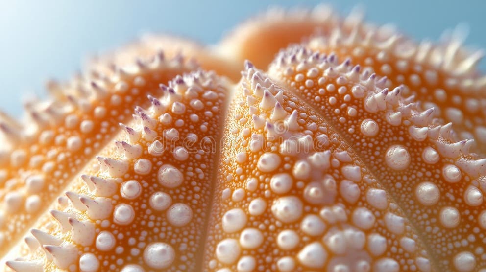 Close-up of a Spiky Sea Urchin Shell with a Delicate Texture Stock ...