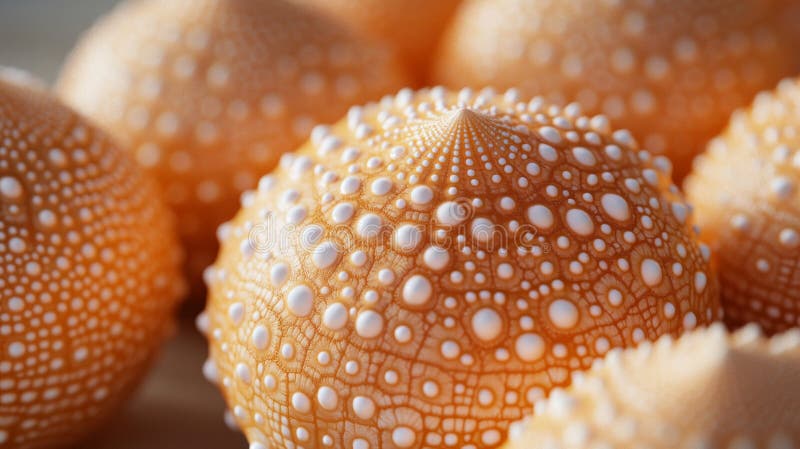 Close-up of a Spiky Sea Urchin Shell with White Spines Stock ...