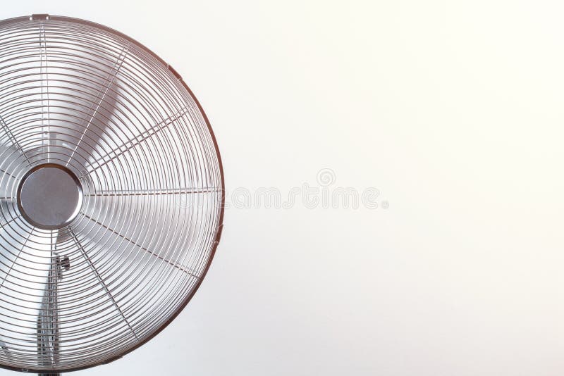 Close Up of Spinning Fan with Back Sunlit. Summer Heat Concept Stock ...