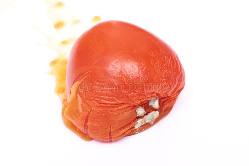 Splattered Tomato with Ketchup Isolated on White Background Stock Image ...