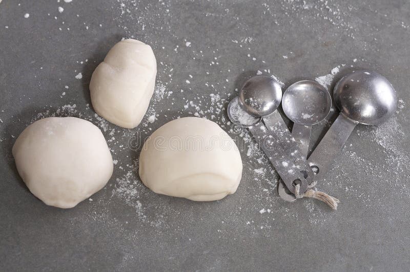 Close Up Spoon and Pizza Dough Stock Image - Image of pasta, bakery ...