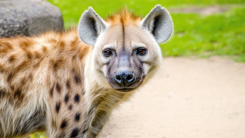 Close-up of Spotted Hyena with Distinctive Fur Pattern in Natural ...