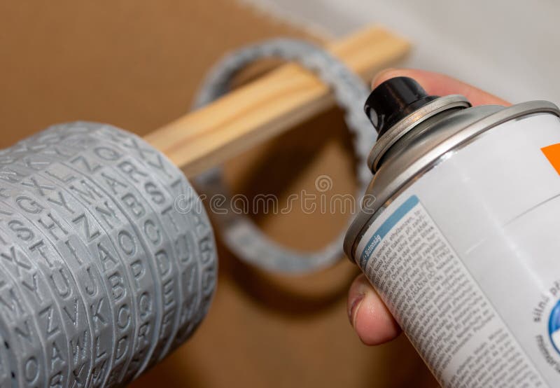 Close-up of Spray Painting of Plastic Parts Printed on a 3D Printer ...