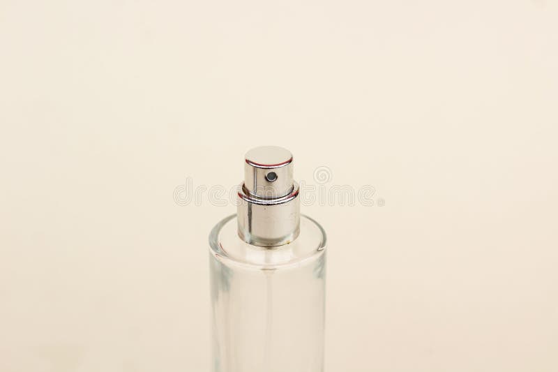 Close Up of a Spray Perfume Bottle Made of Glass and Isolated on a ...