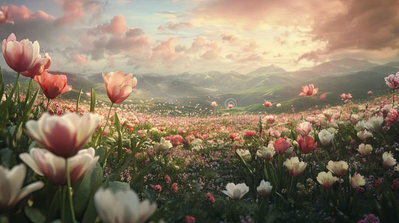 Close Up of a Spring Scenery, Blooming Nature in the Spring Stock ...