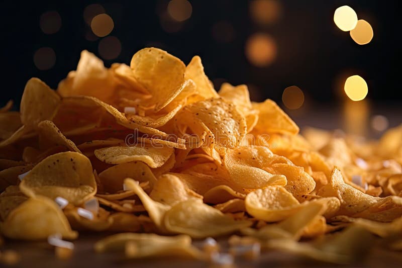 Close-up of Sprinkle Chips with Light and Crispy Texture Stock ...