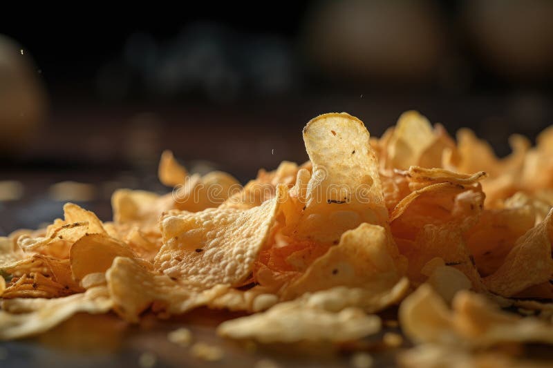 Close-up of Sprinkle Chips with Light and Crispy Texture Stock ...