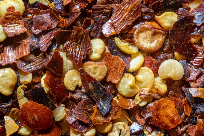 Close Up Sprinkled Chili Flakes Stock Image - Image of dried, chilli ...