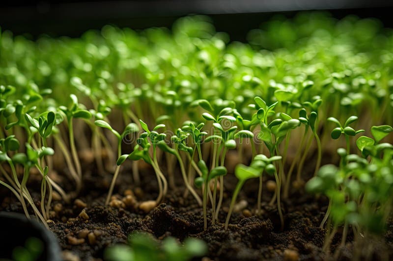 Close-up of Sprouting Seedlings, Bursting with New Life Stock Image ...