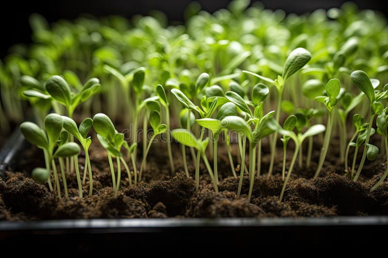 Close-up of Sprouting Seedlings, Bursting with New Life Stock Image ...
