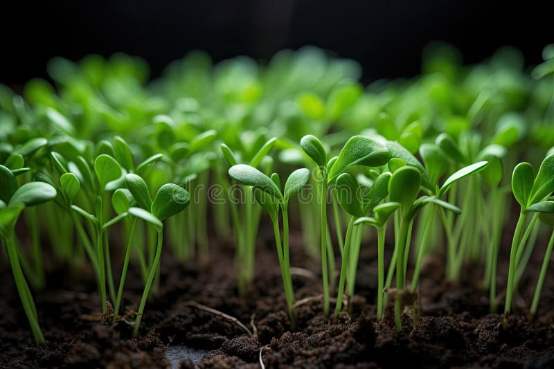 Close-up of Sprouting Seedlings, Bursting with New Life Stock Image ...