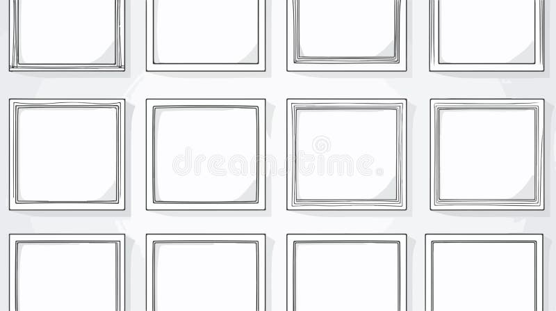 Close-up of Square Frames Cartoon Vector Illustration Stock Vector ...