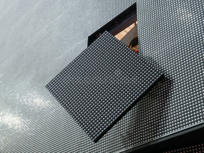 Close-up of a Square LED Module Falling Out of Its Place on the Surface ...