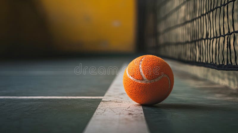 Close-up Squash Ball with Texture on Court. Stock Illustration ...